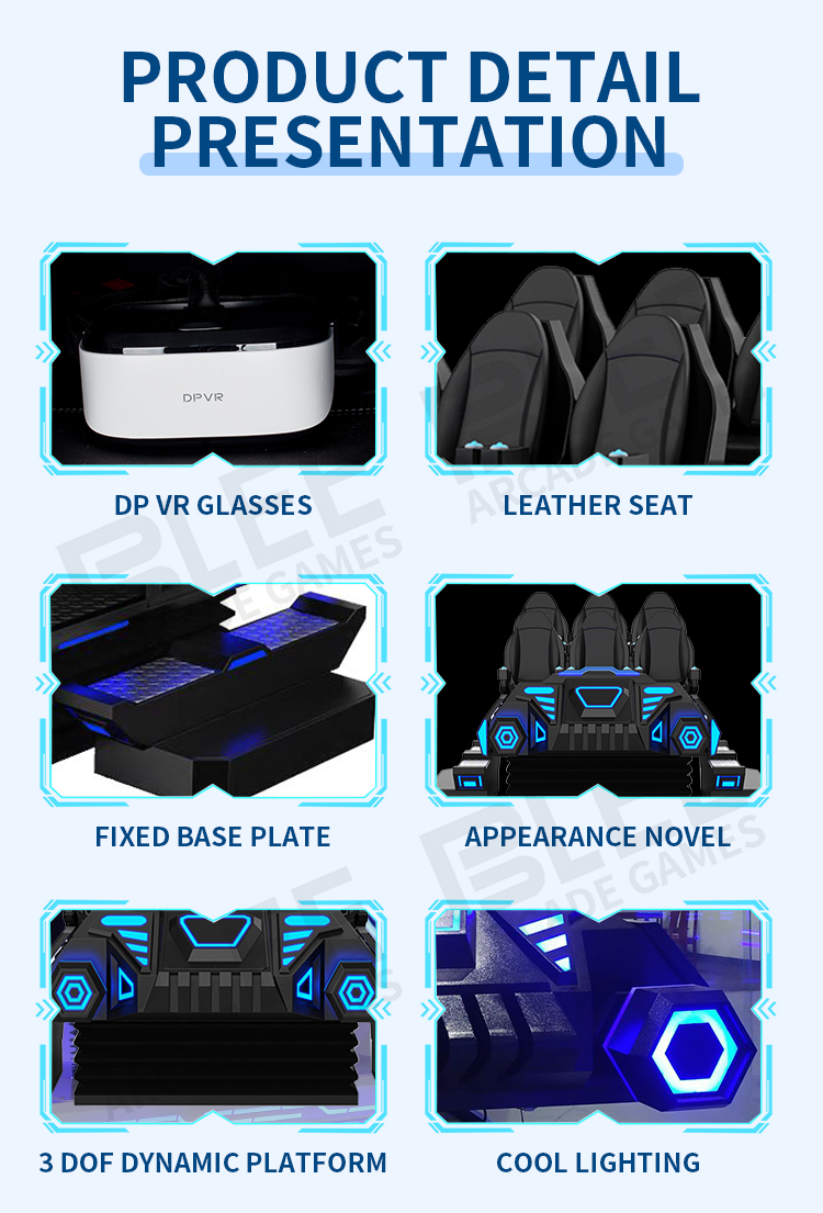 6 Seats Game Project 9D Virtual Reality Cinema Virtual Reality ...